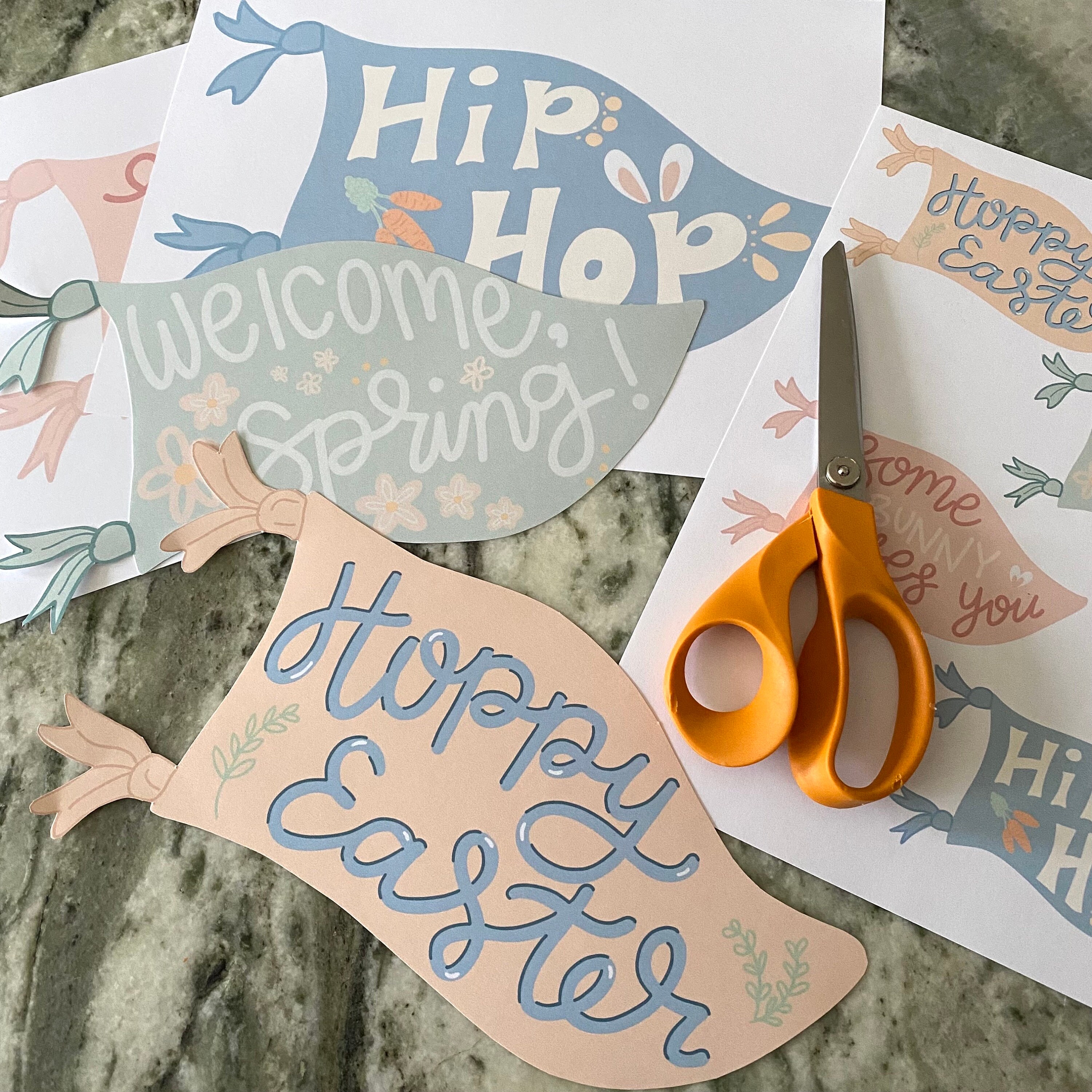 Easter Pennant Flag Printables, Easter Basket Stuffers, Easter Party ...