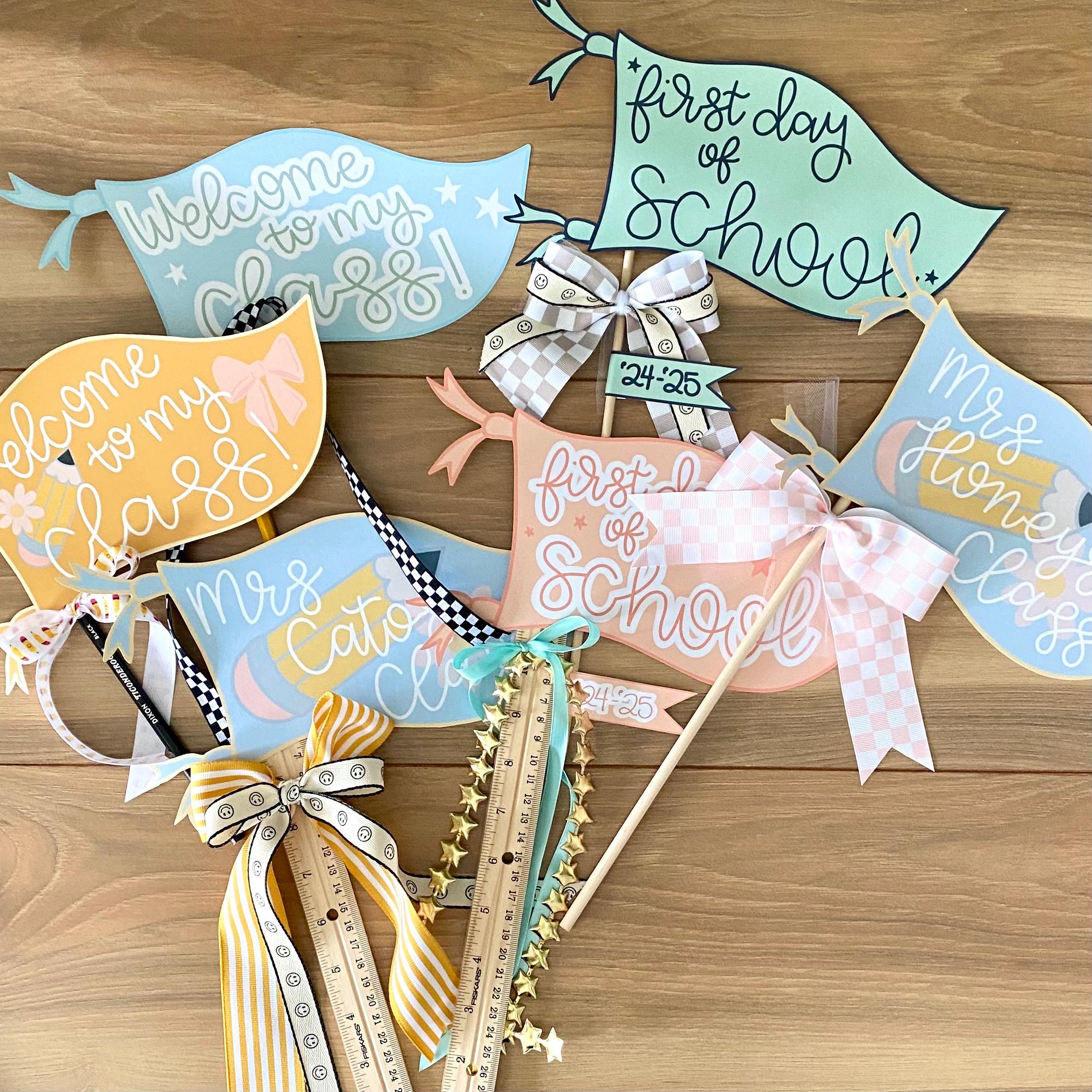 First Day of School Pennant, Back to School Sign, School Banner, School ...