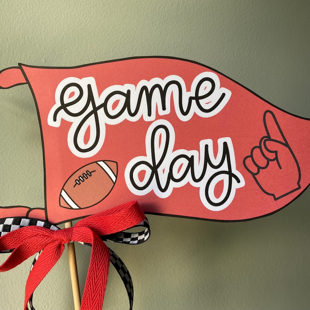 Custom School Mascot Game Day Pennant, Football Flag Printable, Digital ...