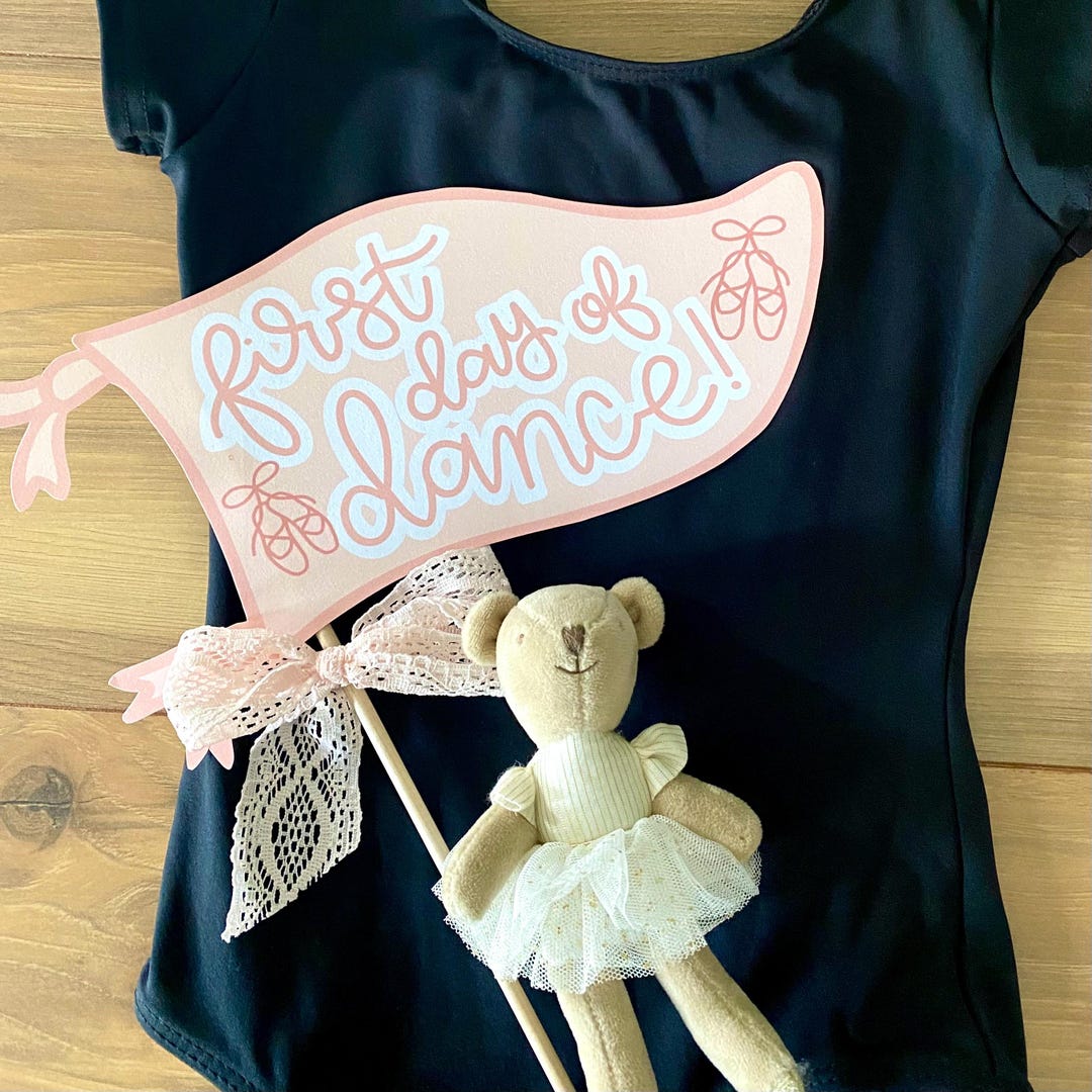 First Day of Dance Pennant, Back to Dance Flag, Dance Studio Photo Prop ...