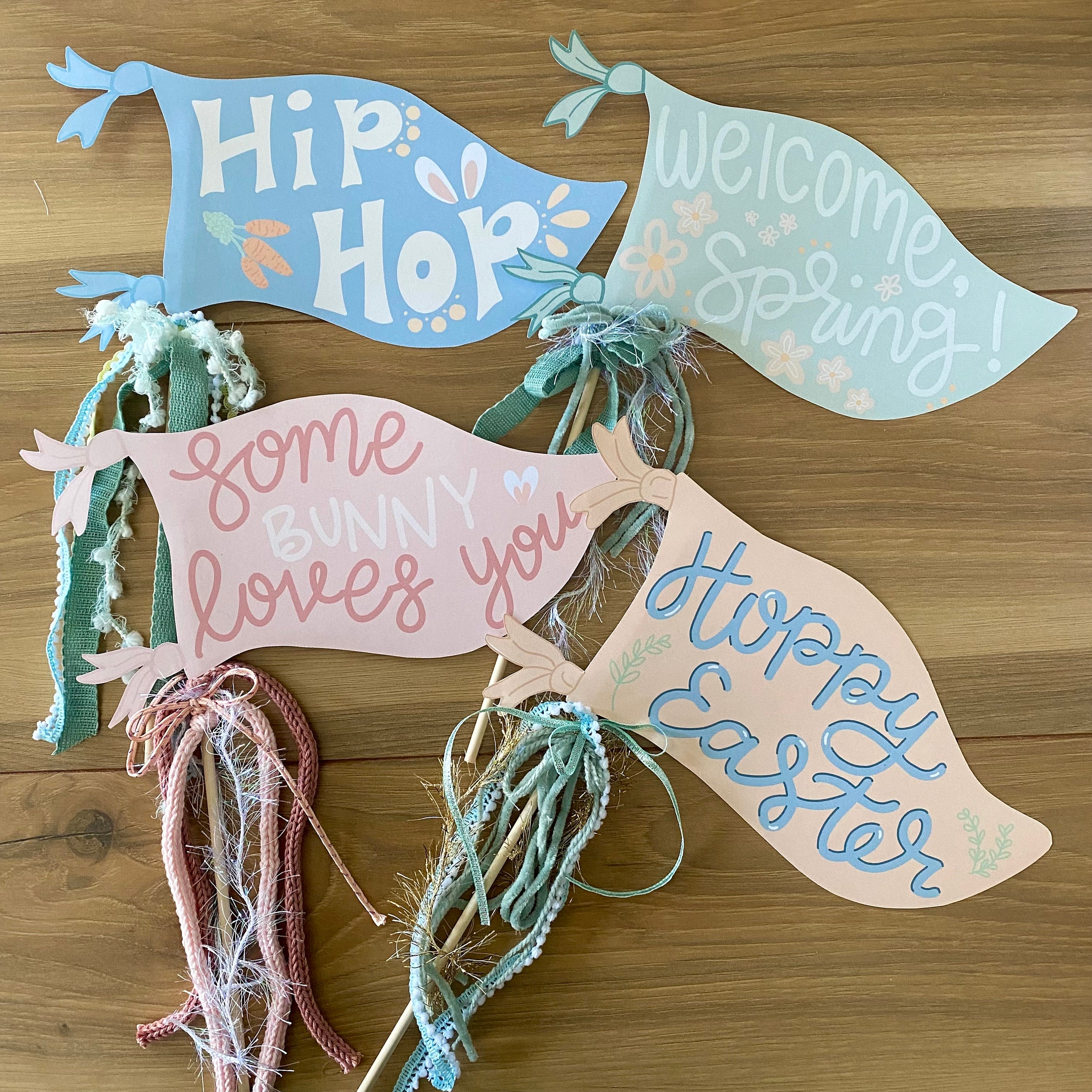 Easter Pennant Flag Printables, Easter Basket Stuffers, Easter Party ...