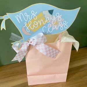 Custom Teacher Pennant, First Day of School Flag, Teacher Gift to ...