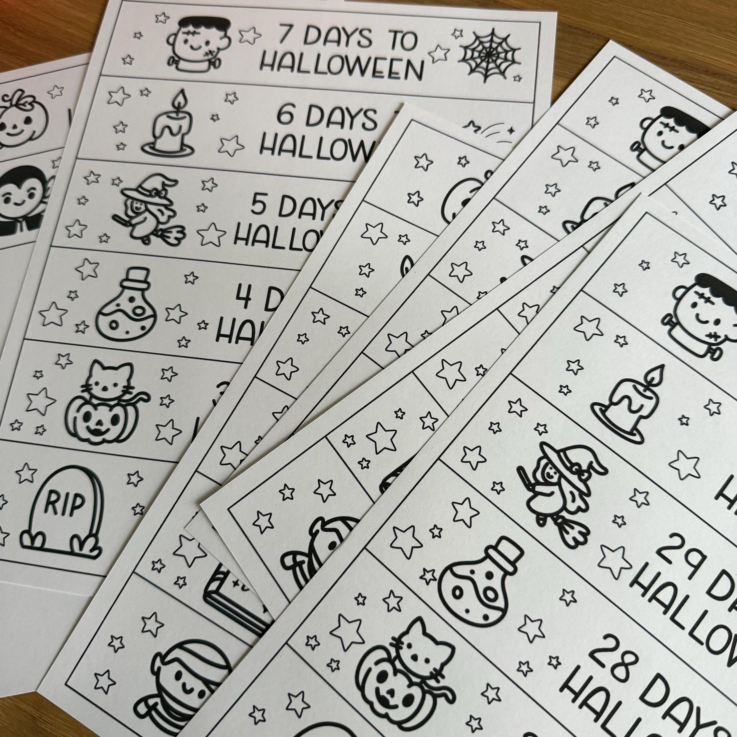 Halloween Countdown Chain Printable – 31 Days of Halloween, Kids Craft ...