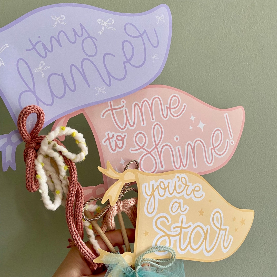 Dance Pennant, Dancer Gift, Ballet Sign, Recital Present, Tiny Dancer ...
