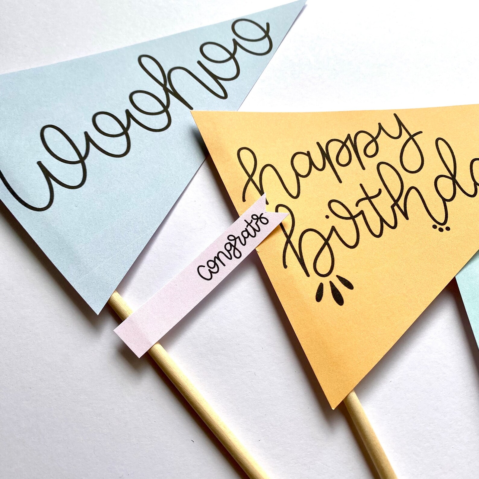 Happy Birthday Pennant Flag Printable, Celebration Pennant, Birthday ...