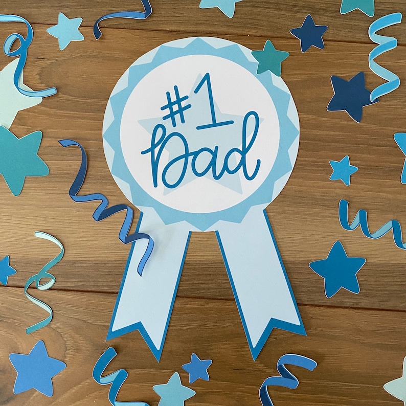 Happy Father's Day Award, Printable Dad Ribbon, Father's Day Sign ...