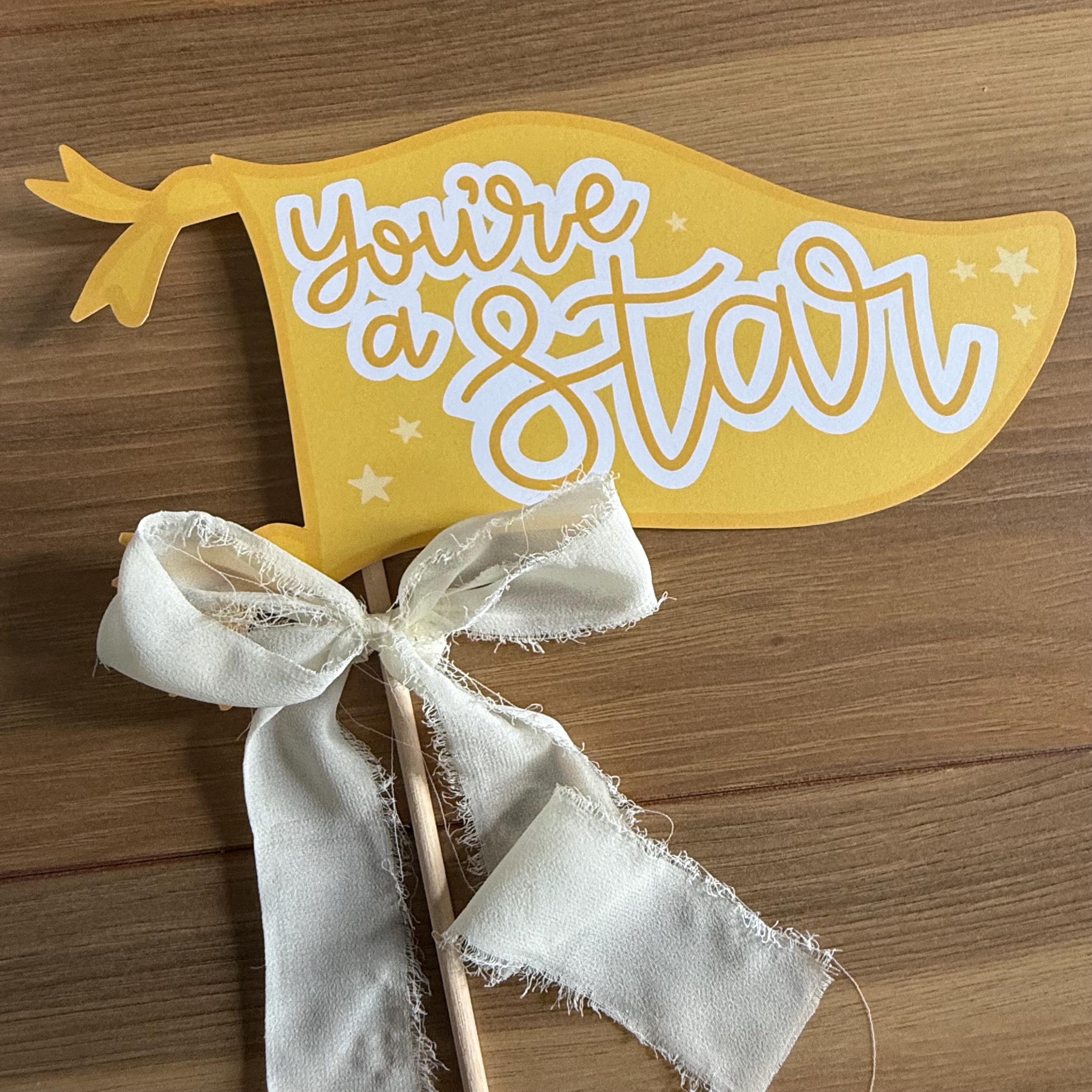 Youre a Star Printable Pennant, Hand Drawn Flag, Dance Recital ...