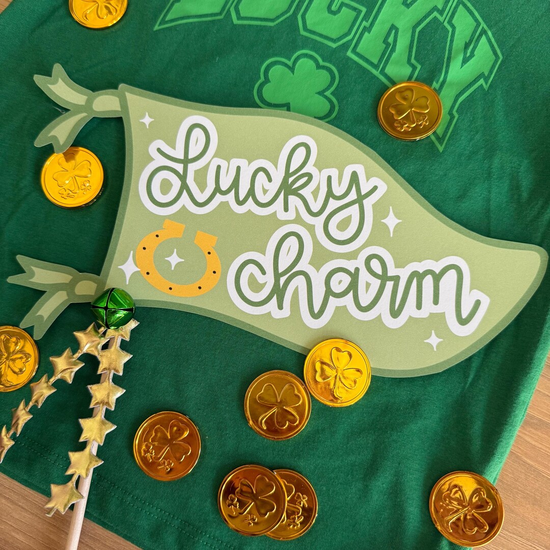 PRINTABLE Lucky Charm St Patrick's Day Pennant Flag, St Patrick's Day ...