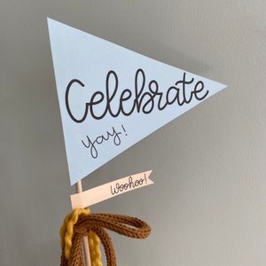 Happy Birthday Pennant Flag Printable, Celebration Pennant, Birthday ...