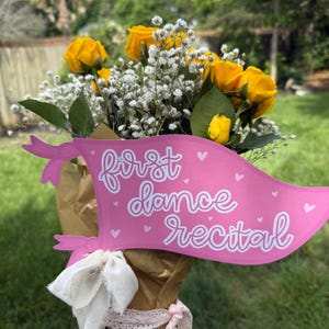 First Dance Recital Pennant, First Recital Sign, Dance Photo Prop ...