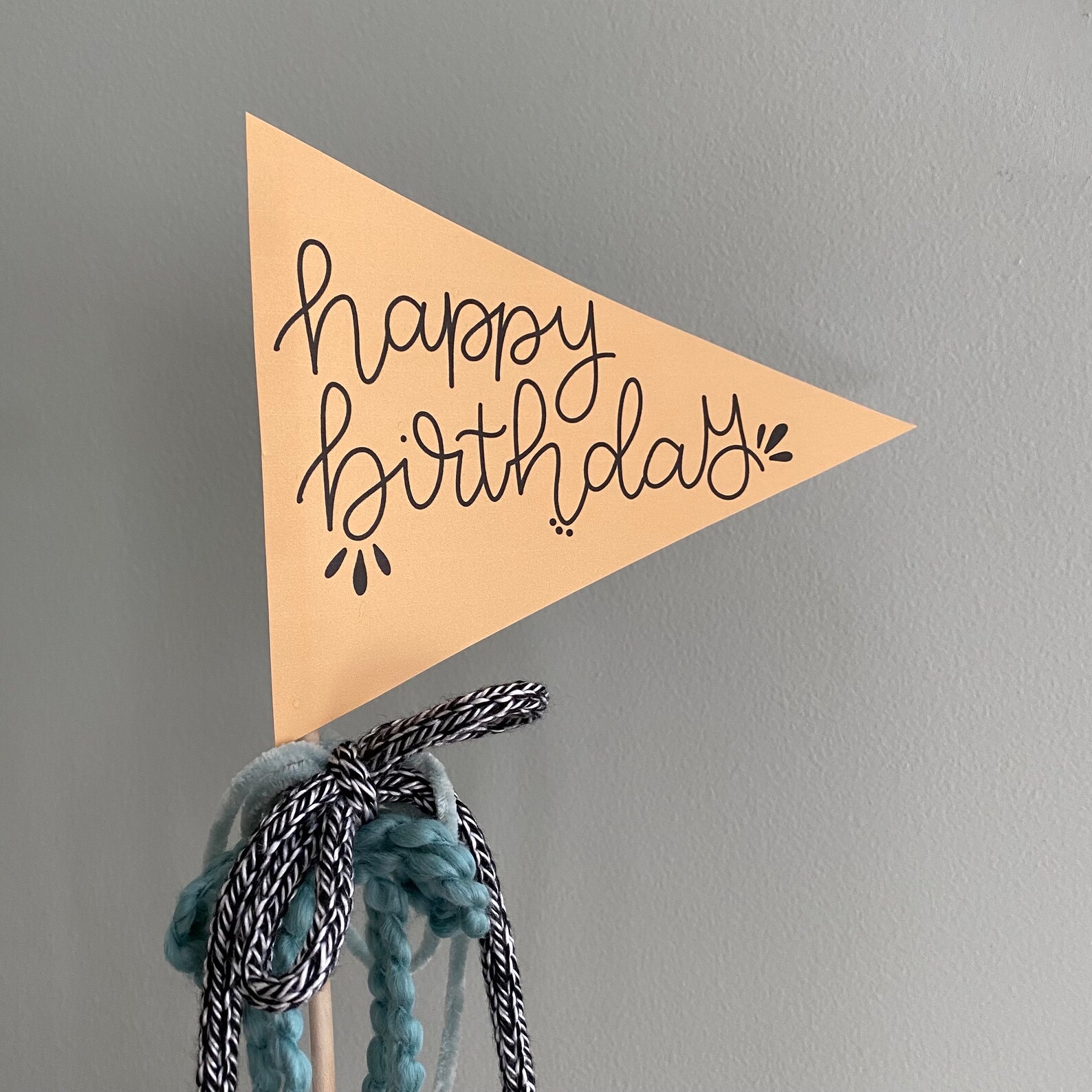 Happy Birthday Pennant Flag Printable, Celebration Pennant, Birthday ...