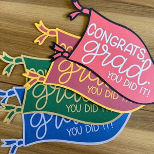 Custom Graduation Pennant, Printable Graduation Sign, Congrats Grad ...