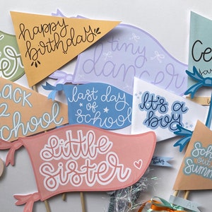 Happy Birthday Pennant Flag Printable, Celebration Pennant, Birthday ...