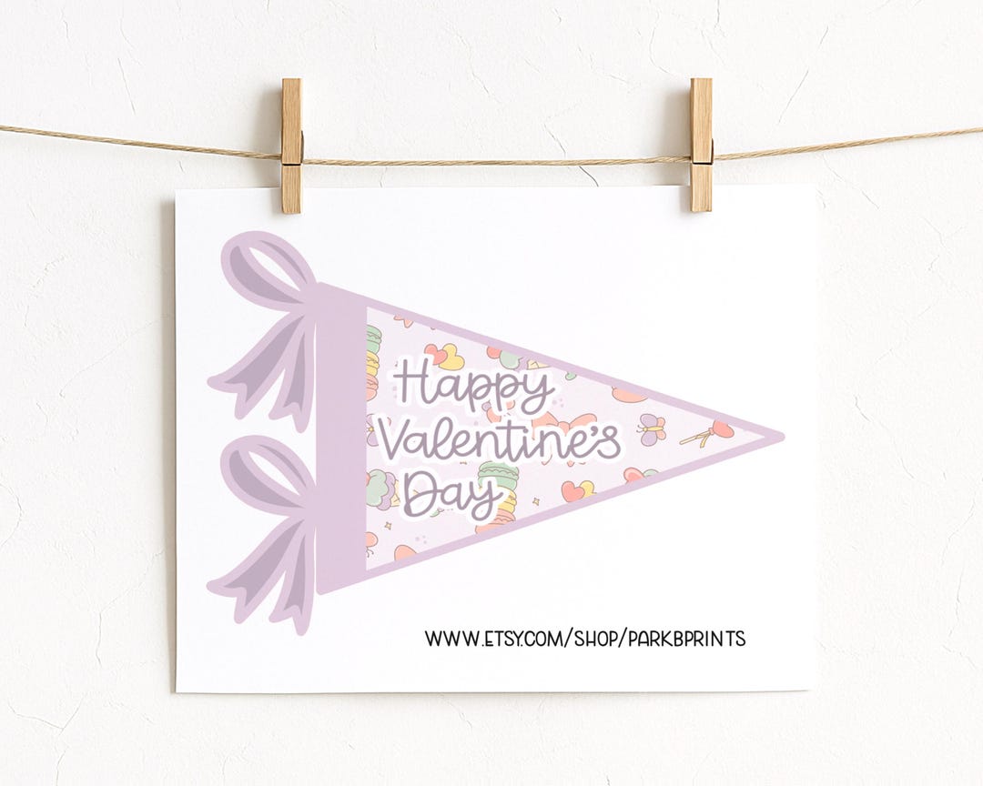 Happy Valentine’s Day Pennant Printable | Sweet Treat Valentine Banner ...