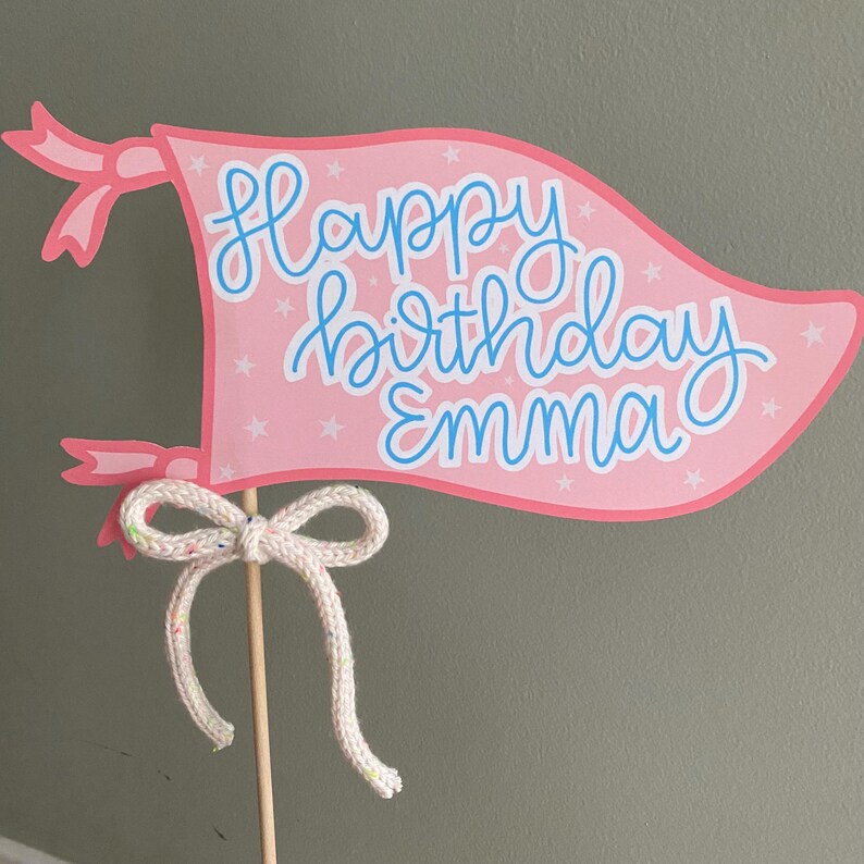 Custom Printable Pennant, Happy Birthday Flag Printable, Congrats Gift ...