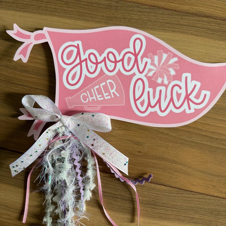Good Luck Cheer Pennant – Printable Cheerleader Sign, Tryout ...