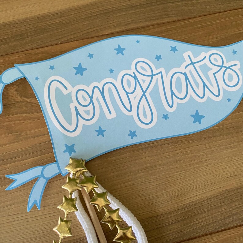 Congrats Pennant, Congratulations Flag Printable, Congrats Gift Tag ...
