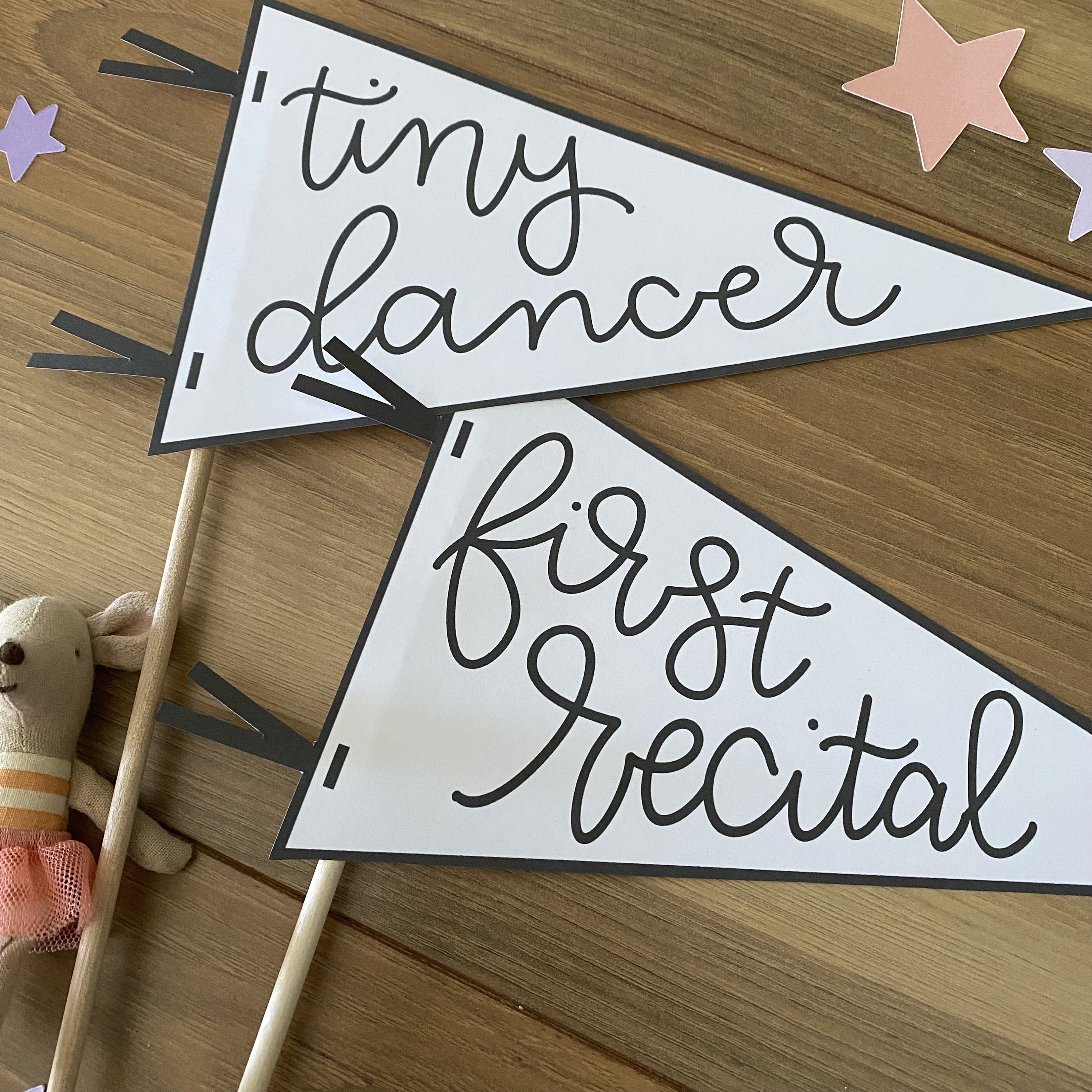 First Dance Recital Pennant, Tiny Dancer Flag, Dance Sign, Dancer Gift ...