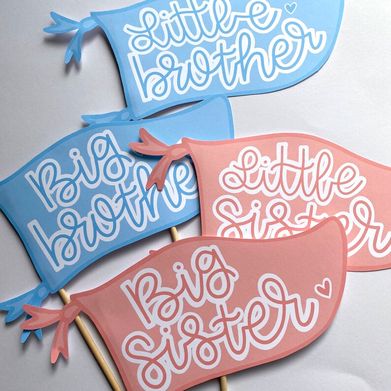 Big Sister, Big Brother, Little Sister & Little Brother Pennant ...