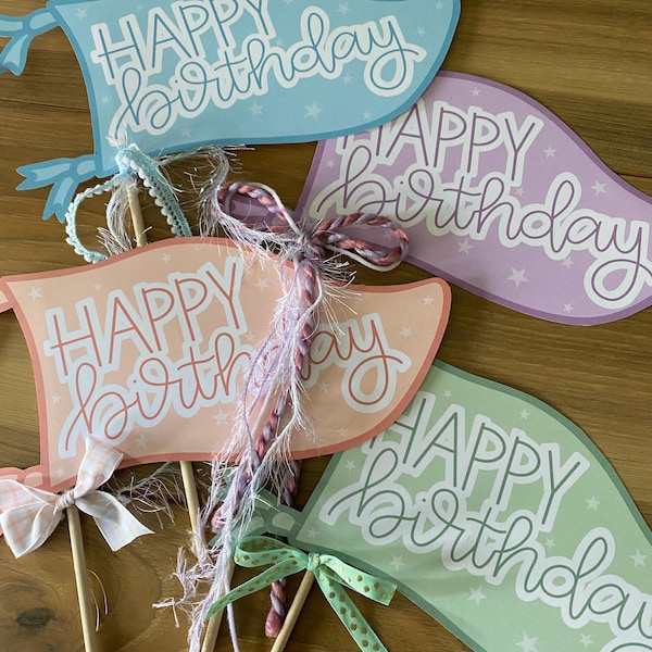 Birthday Pennant - Etsy
