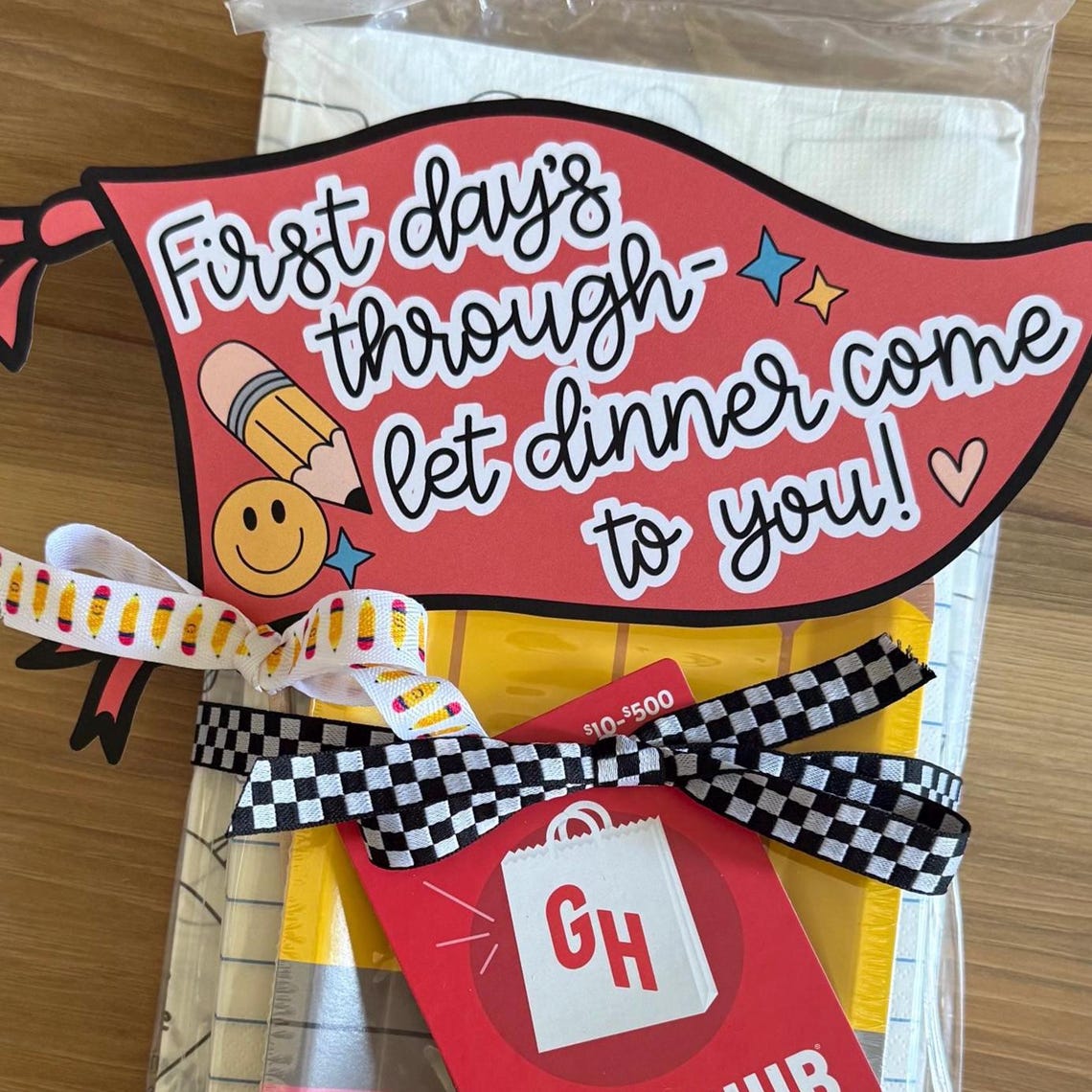 First Day Teacher Gift Pennant – “let Dinner Come to You” Printable Tag ...