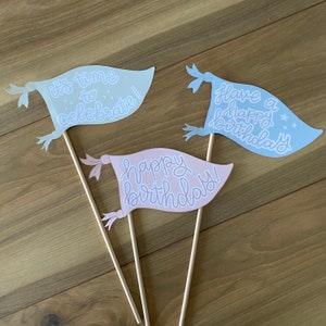 Happy Birthday Pennant Flag Printable, Birthday Gift Tag, Happy ...