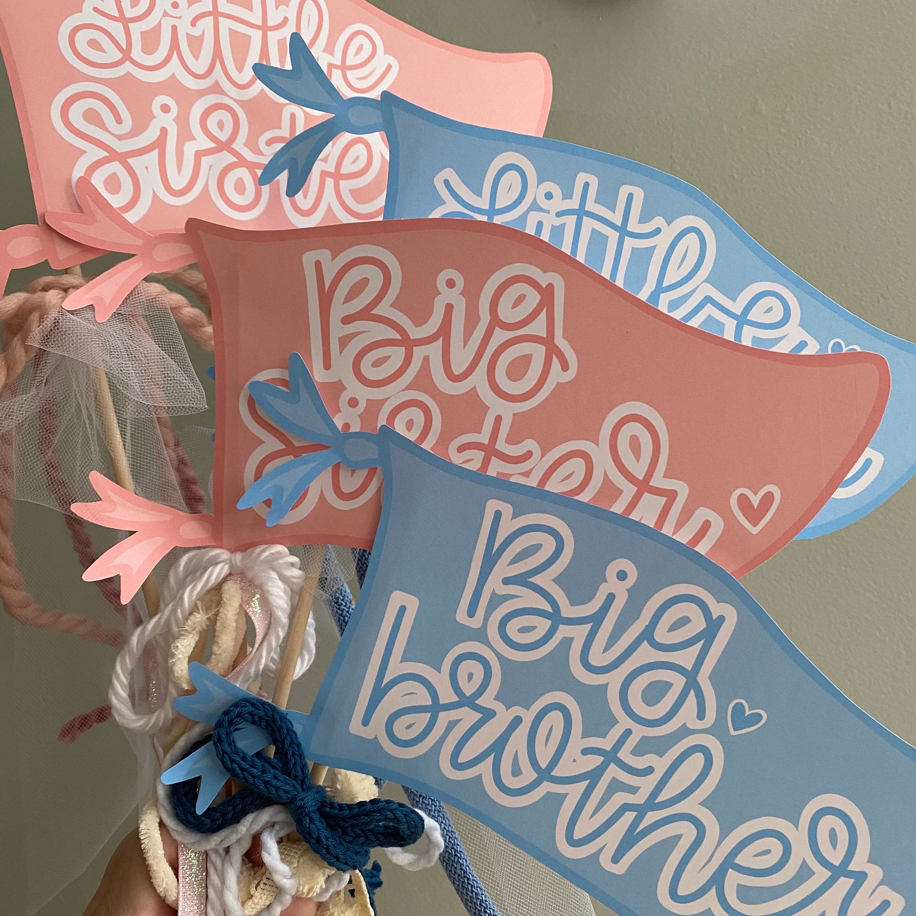 Big Sister, Big Brother, Little Sister & Little Brother Pennant ...