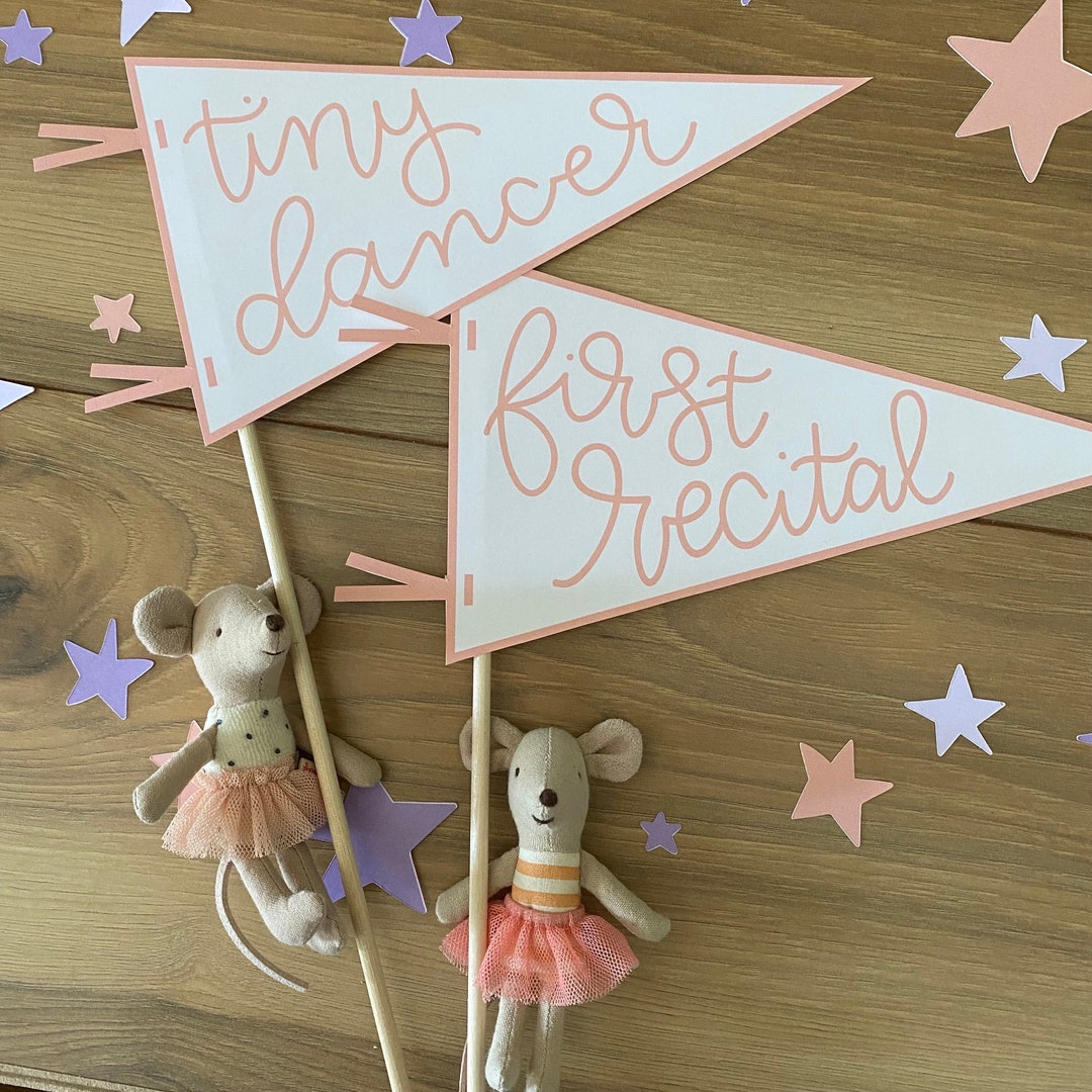First Dance Recital Pennant, Tiny Dancer Flag, Dance Sign, Dancer Gift ...