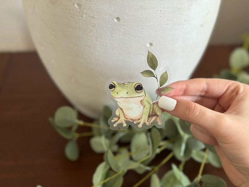 Frog Clear Vinyl Waterproof Laptop Decal Sticker 3 X 3 In. - Etsy