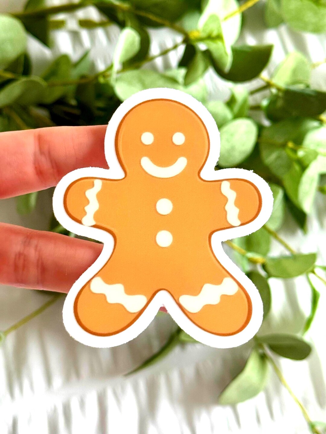 Gingerbread Man Clear Vinyl Waterproof Sticker 2.5 X 3 In. - Etsy