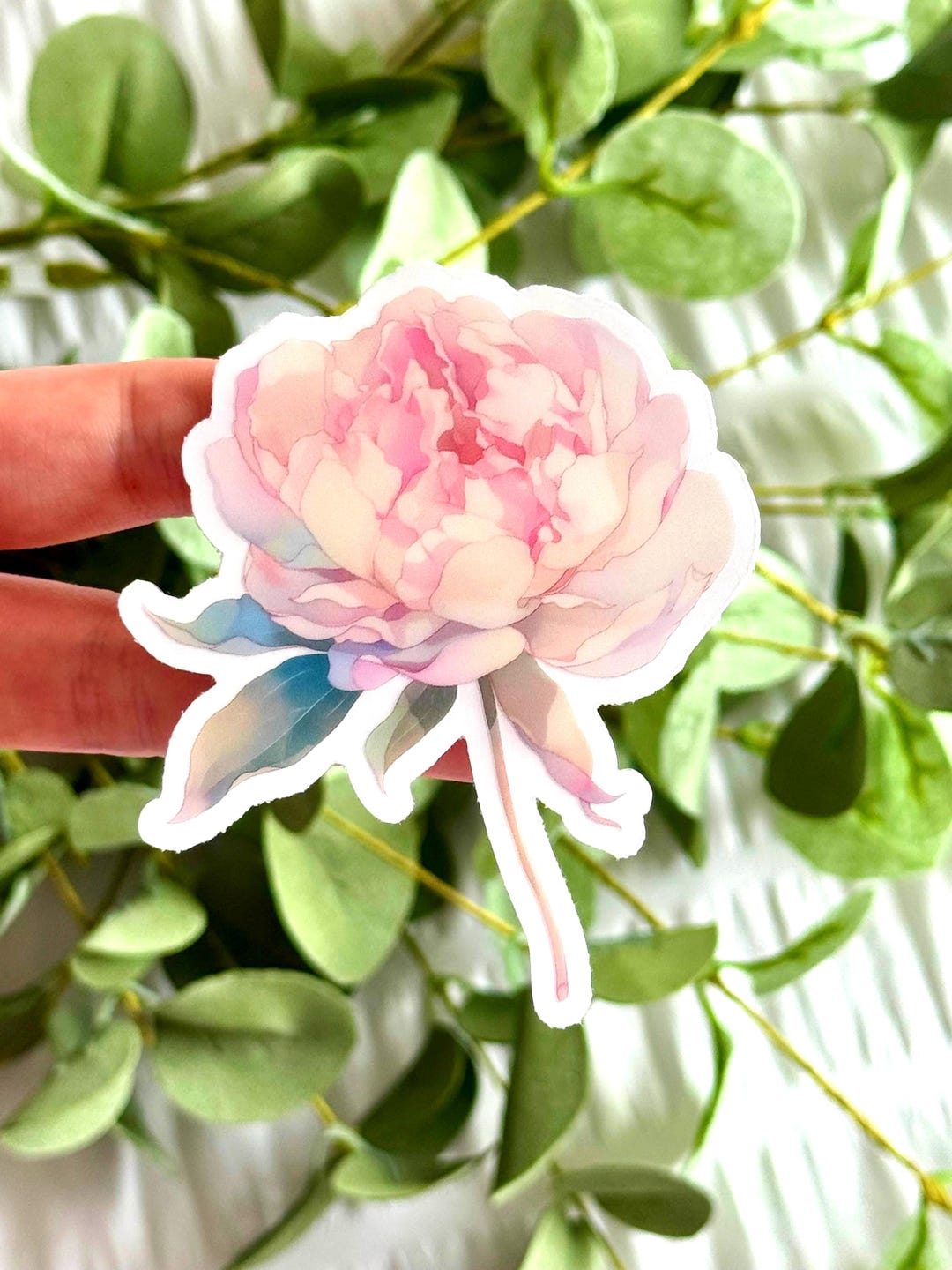 PEONY Clear Transparent Vinyl Sticker 2.9 X 3 In. - Etsy