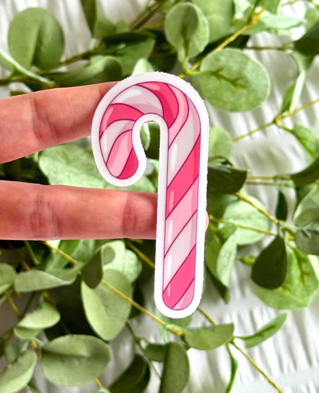 Candy Cane Clear Waterproof Sticker 1.5 X 3.0 In. - Etsy