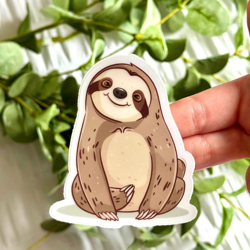 Sloth Sticker - Etsy