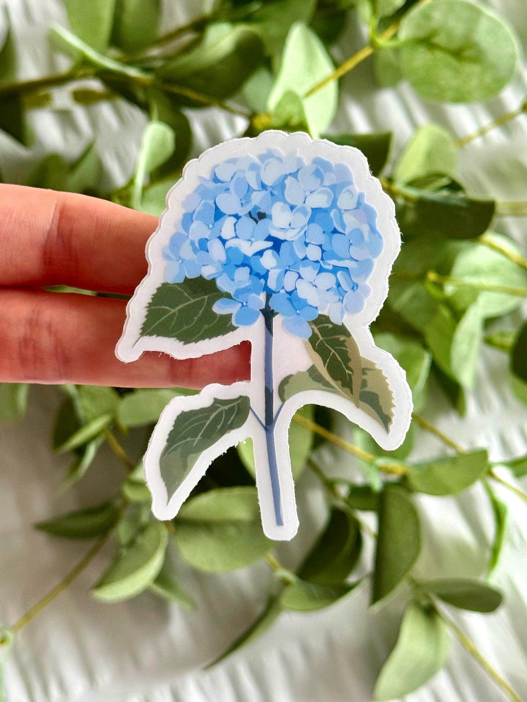Blue Hydrangea Clear Waterproof Vinyl Sticker 2.2 X 3 In. - Etsy