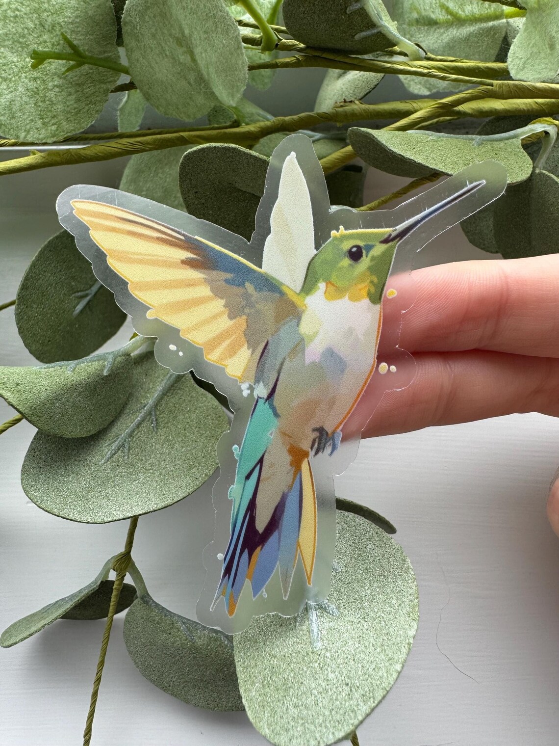 Hummingbird Clear Vinyl Transparent Sticker 3 X 3 In. - Etsy