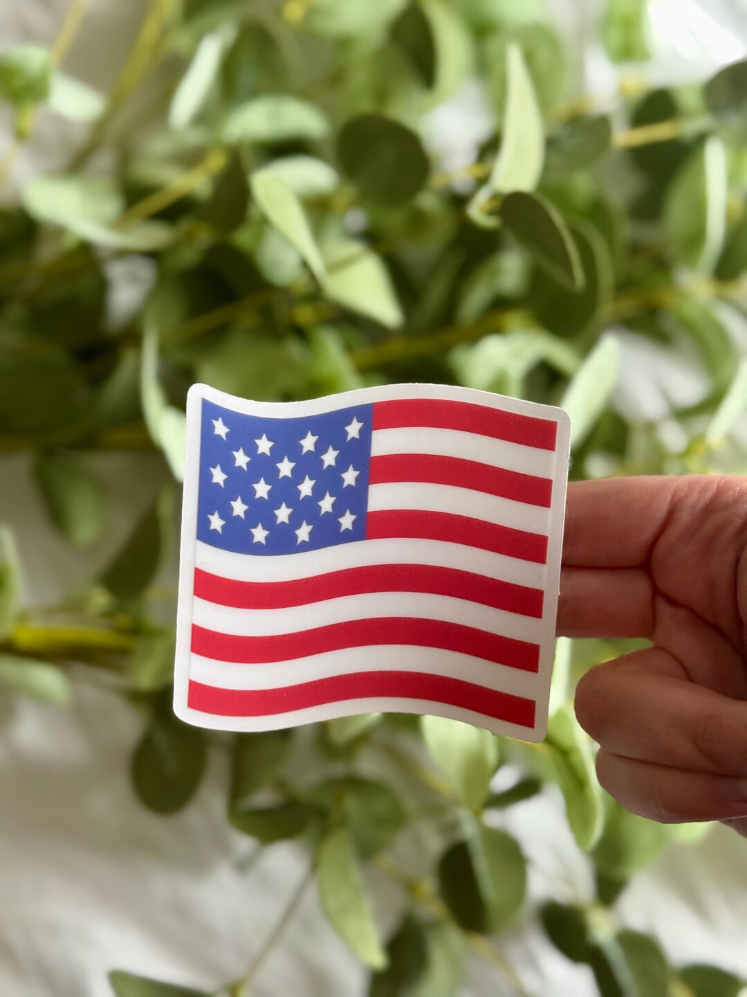 American Flag Clear Vinyl Waterproof Sticker 3.0 X 2.9 Inch - Etsy