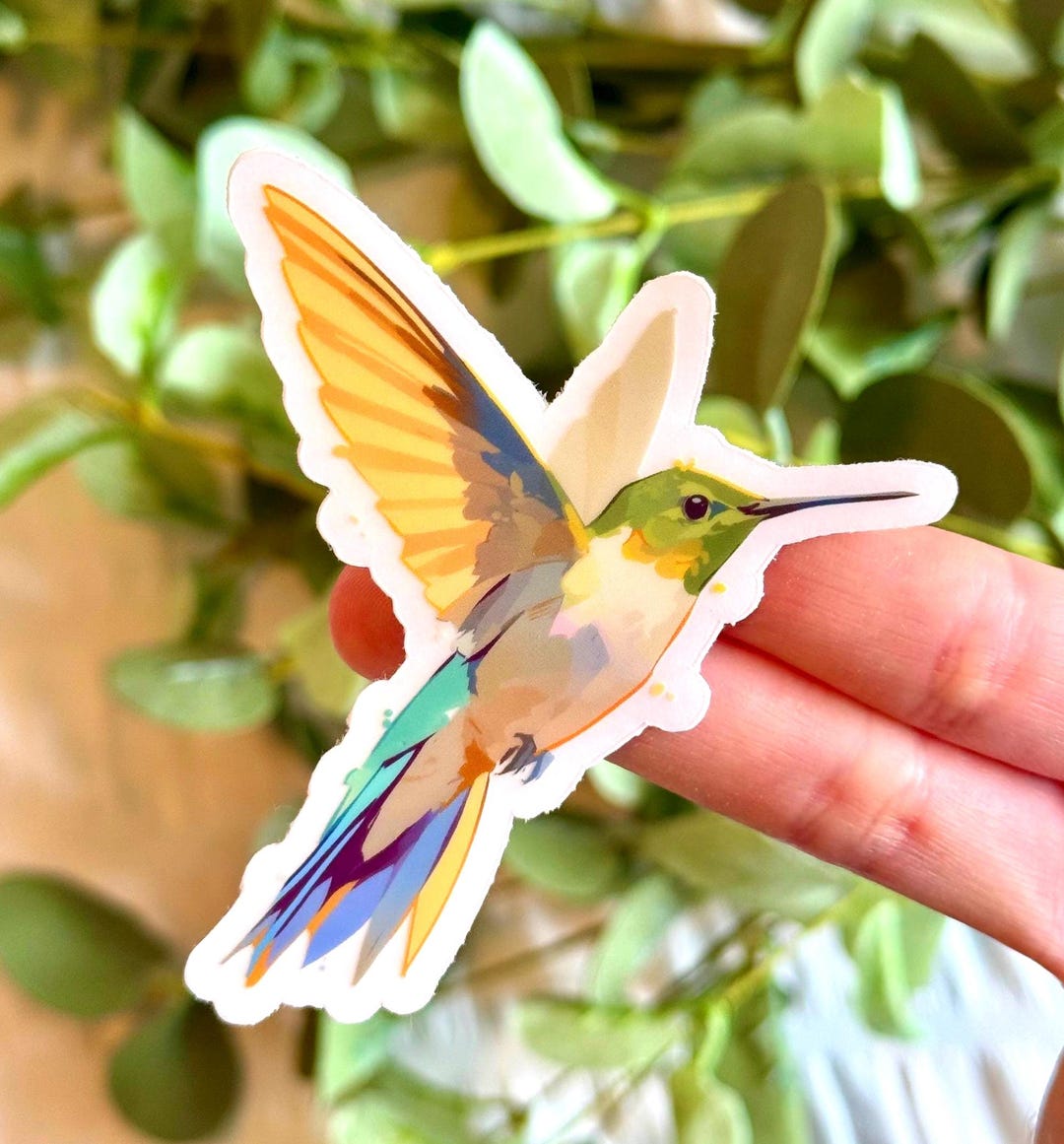 Hummingbird Clear Vinyl Waterproof Sticker 3 X 3 In. - Etsy