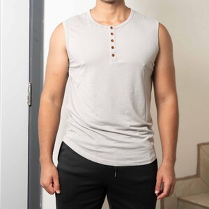 Top Sewing Pattern Button Front Round Neck Tank Top PDF Pattern Mens ...