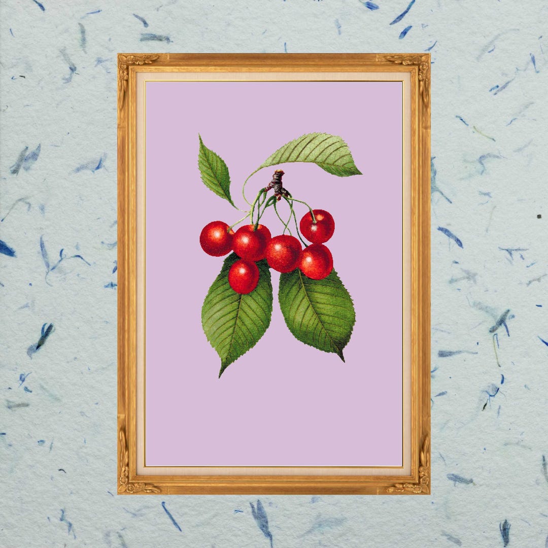 Cherries Botanical Cross Stitch Chart for Pattern Keeper (digital ...