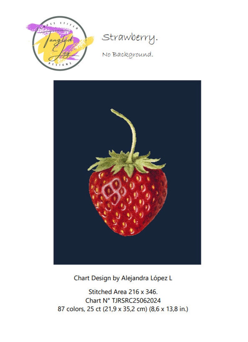 Strawberry, This is a Cross Stitch Chart That is Compatible With ...