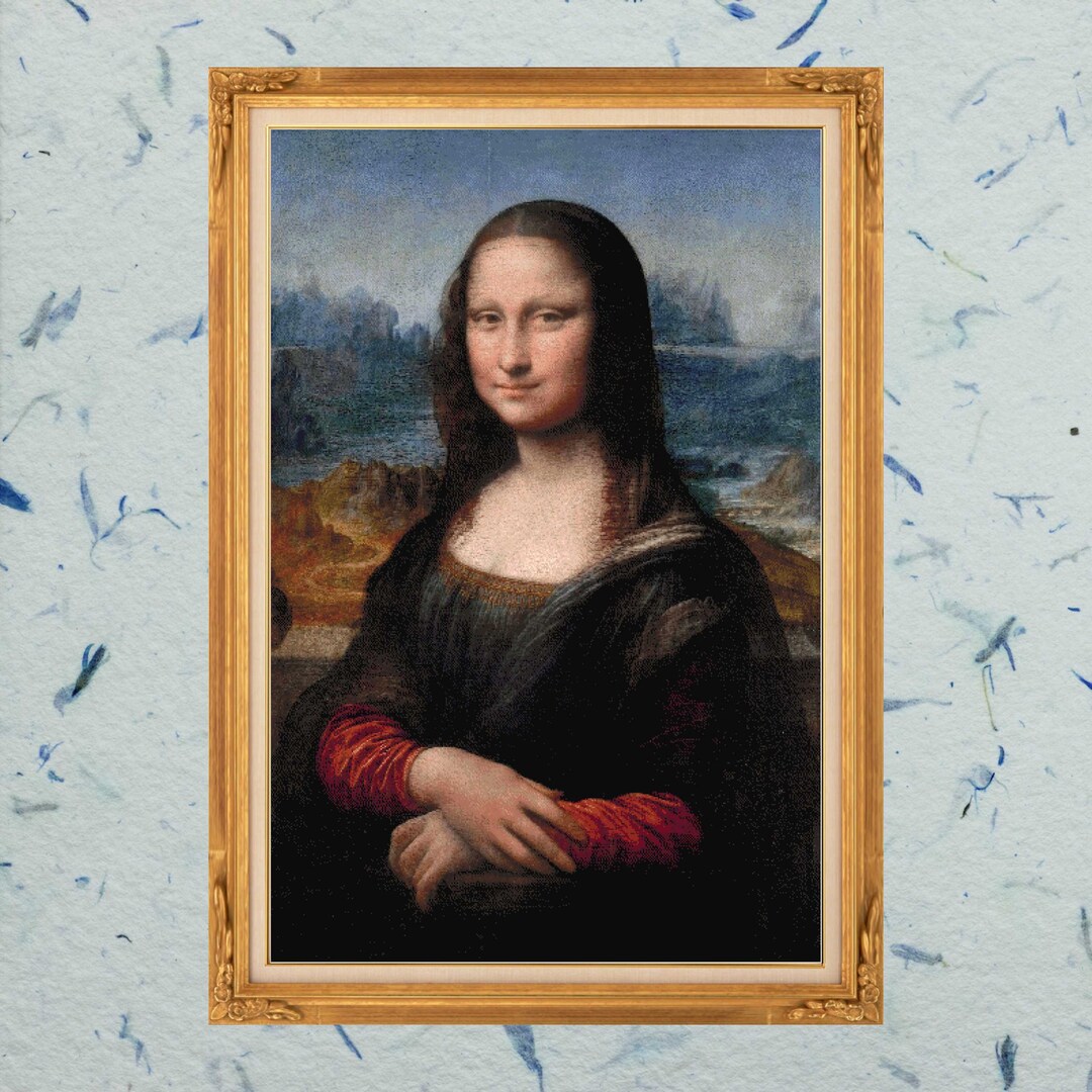 Mona Lisa Cross Stitch Pattern: Leonardo Da Vinci Art (PDF Chart) - Etsy