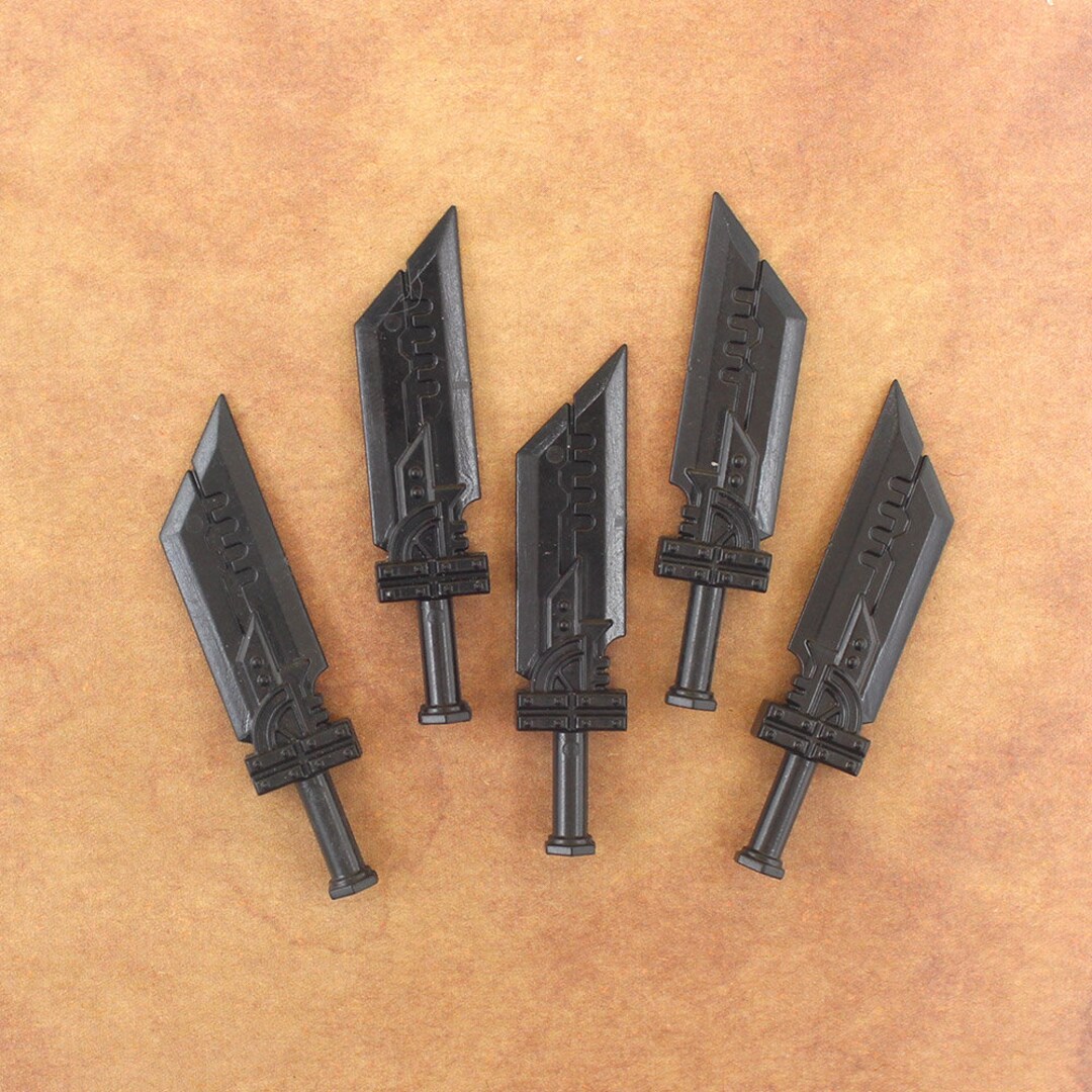 Custom Made Sci-fi Shinny Black Buster Sword Knife Lot for Minifigure ...
