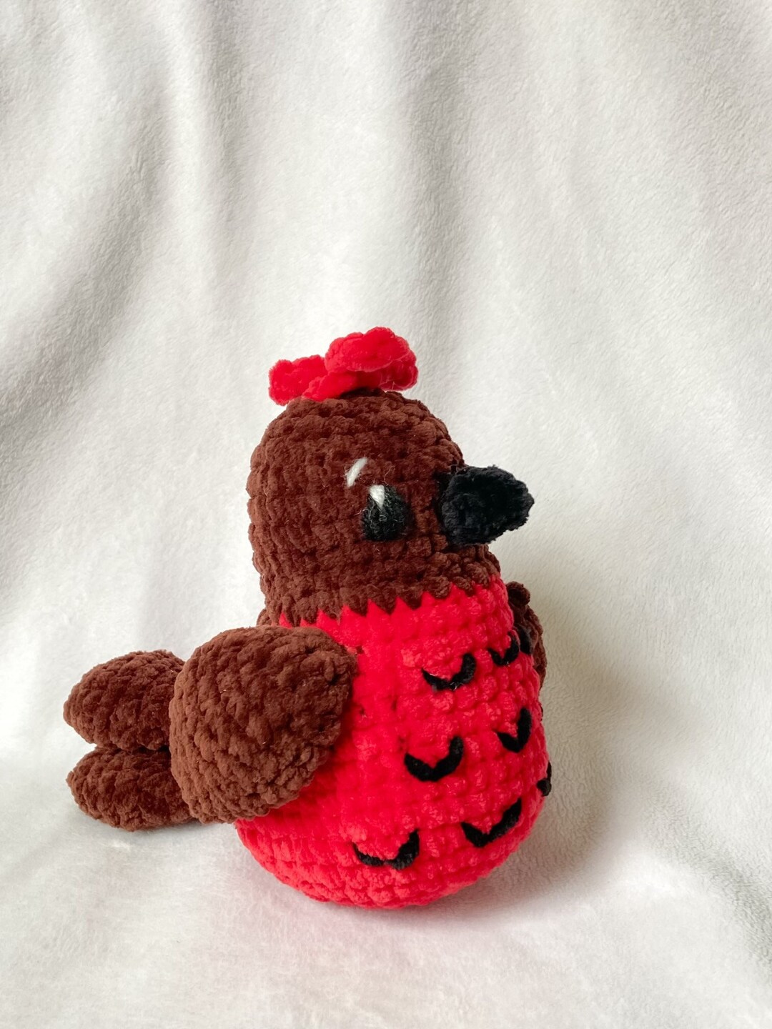Crochet Red Bird Plushie Amigurumi - Etsy