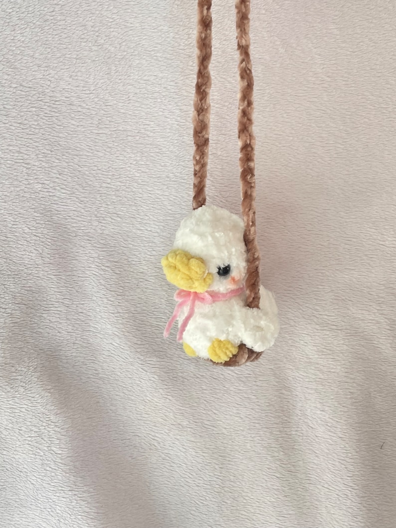 Crochet Swinging Duck Car Hanger Decor Duck Toy Handmade - Etsy