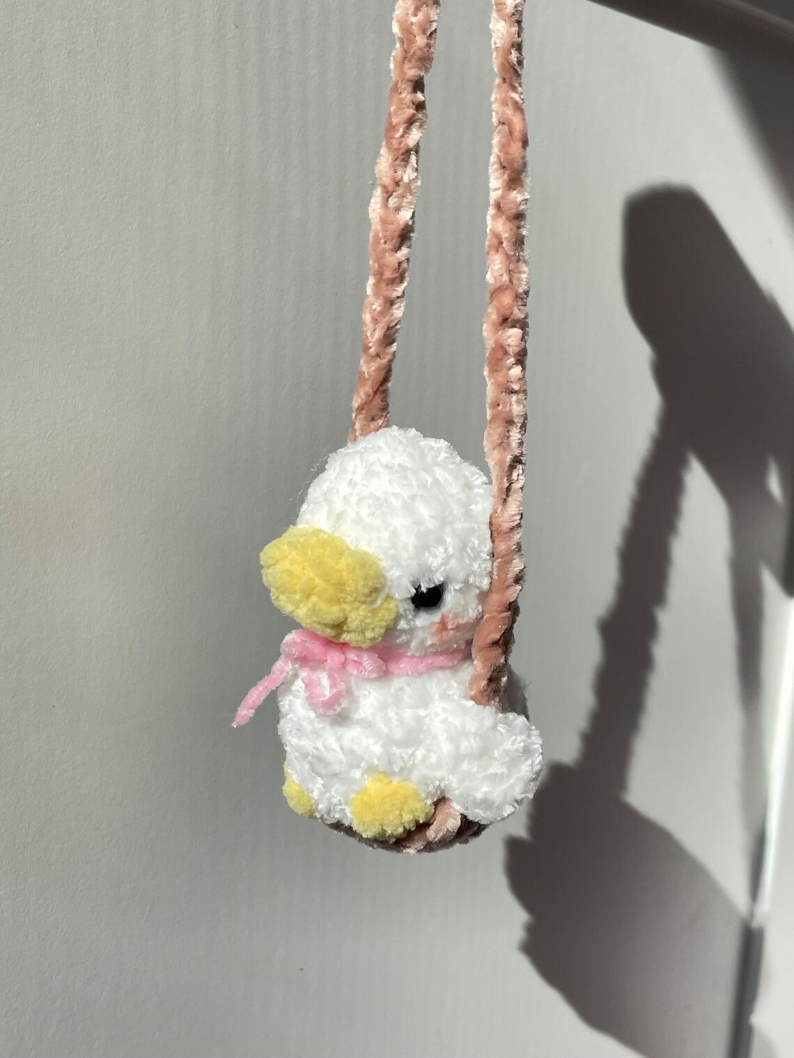 Crochet Swinging Duck Car Hanger Decor Duck Toy Handmade - Etsy