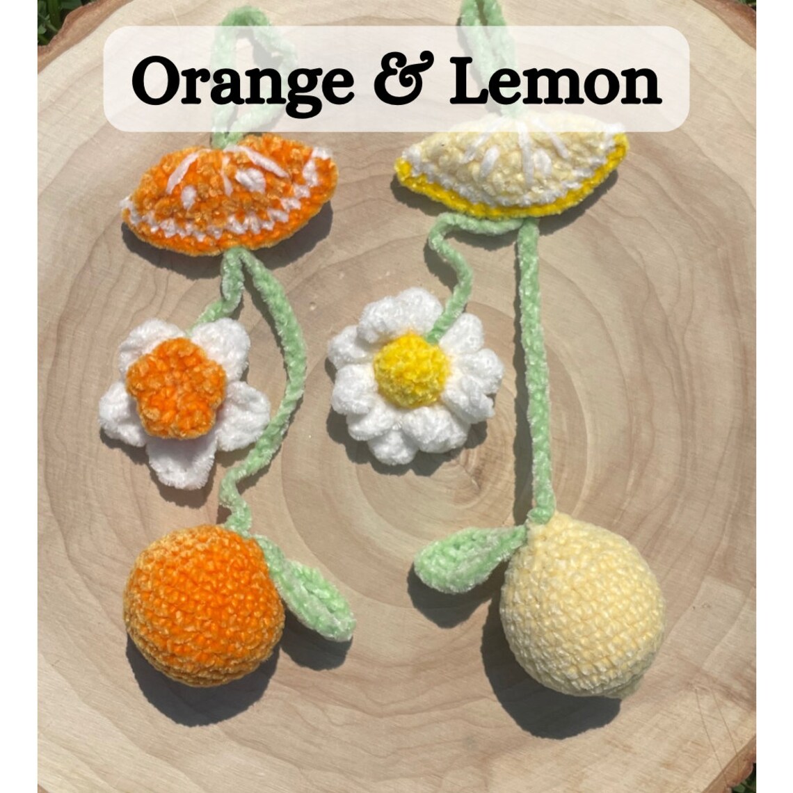 Crochet Pattern: Fruit Charms Bundle of 4| Amigurumi Fruit Car Hangers ...