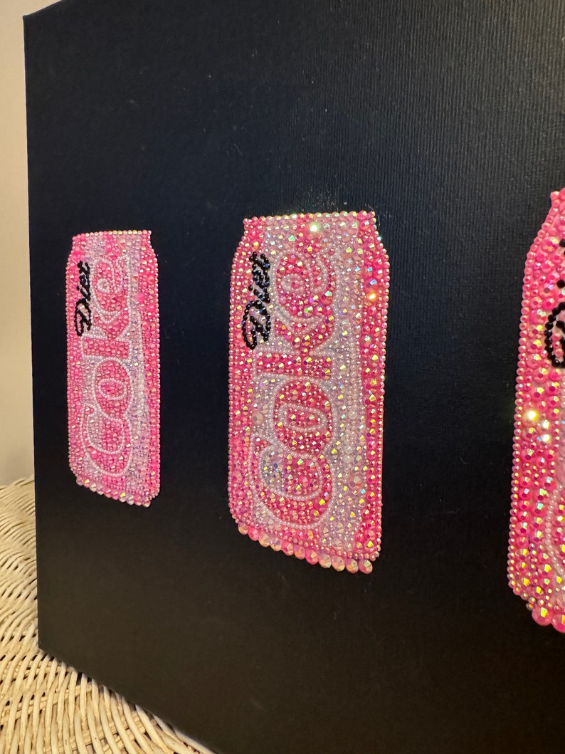 Bedazzled Diet Coke Canvas - Etsy