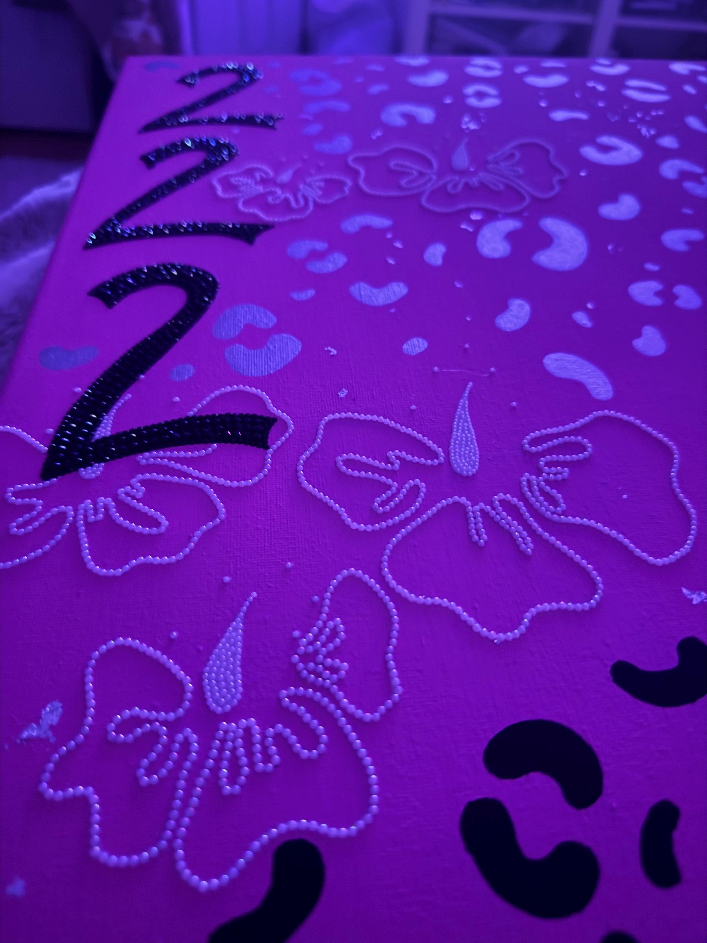 Bedazzled Angel Number Canvas - Etsy