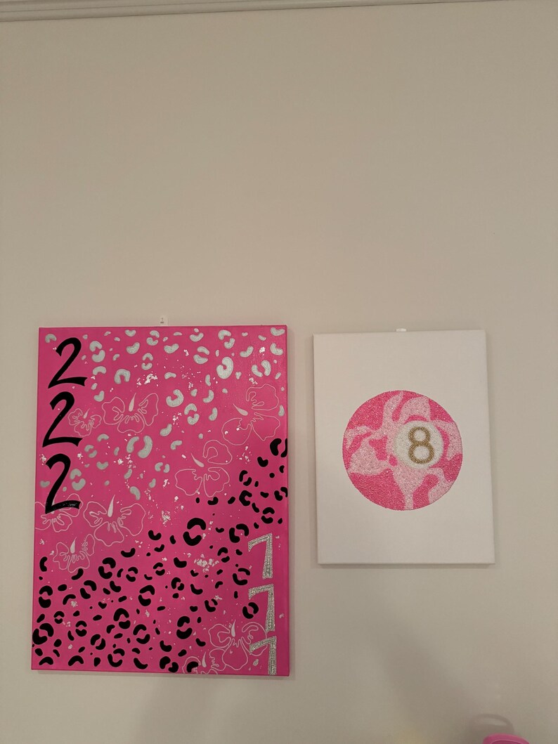 Bedazzled Angel Number Canvas - Etsy