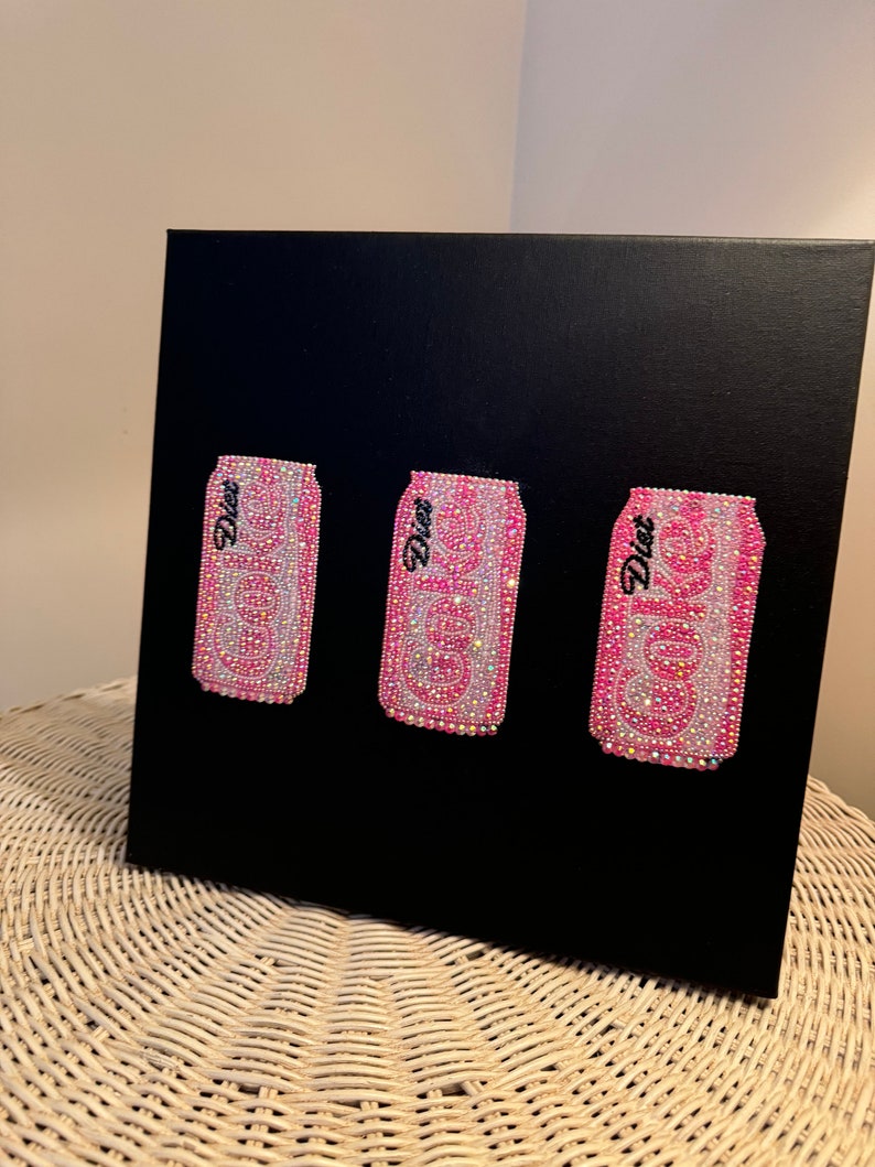 Bedazzled Diet Coke Canvas - Etsy